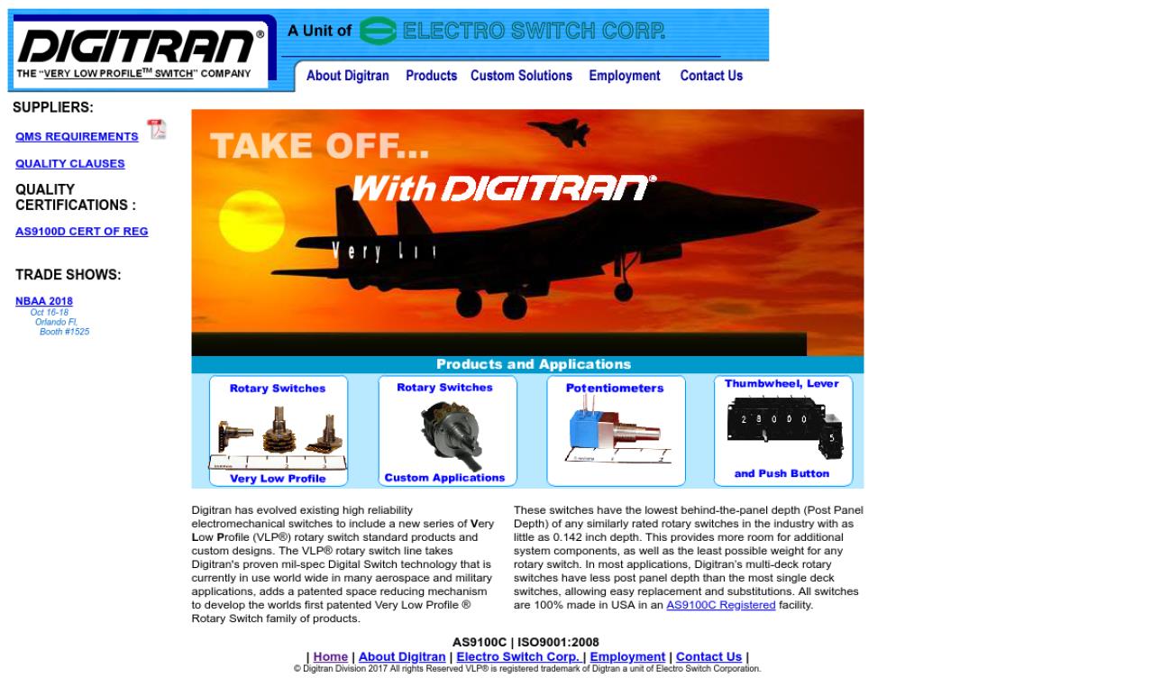 Digitran Division of EMRISE | Electric Switches